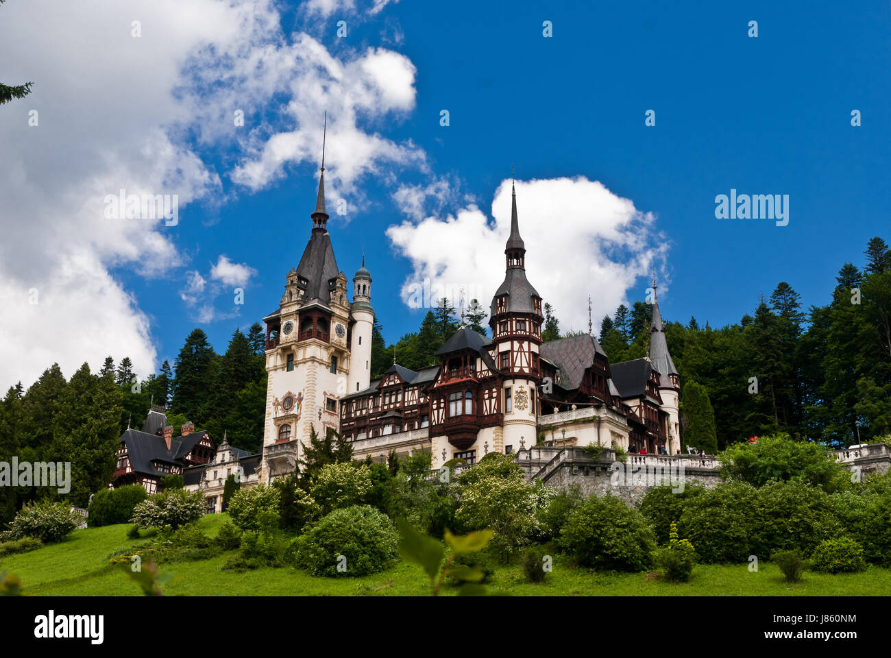 blue house building tower travel historical monument culture colour ...