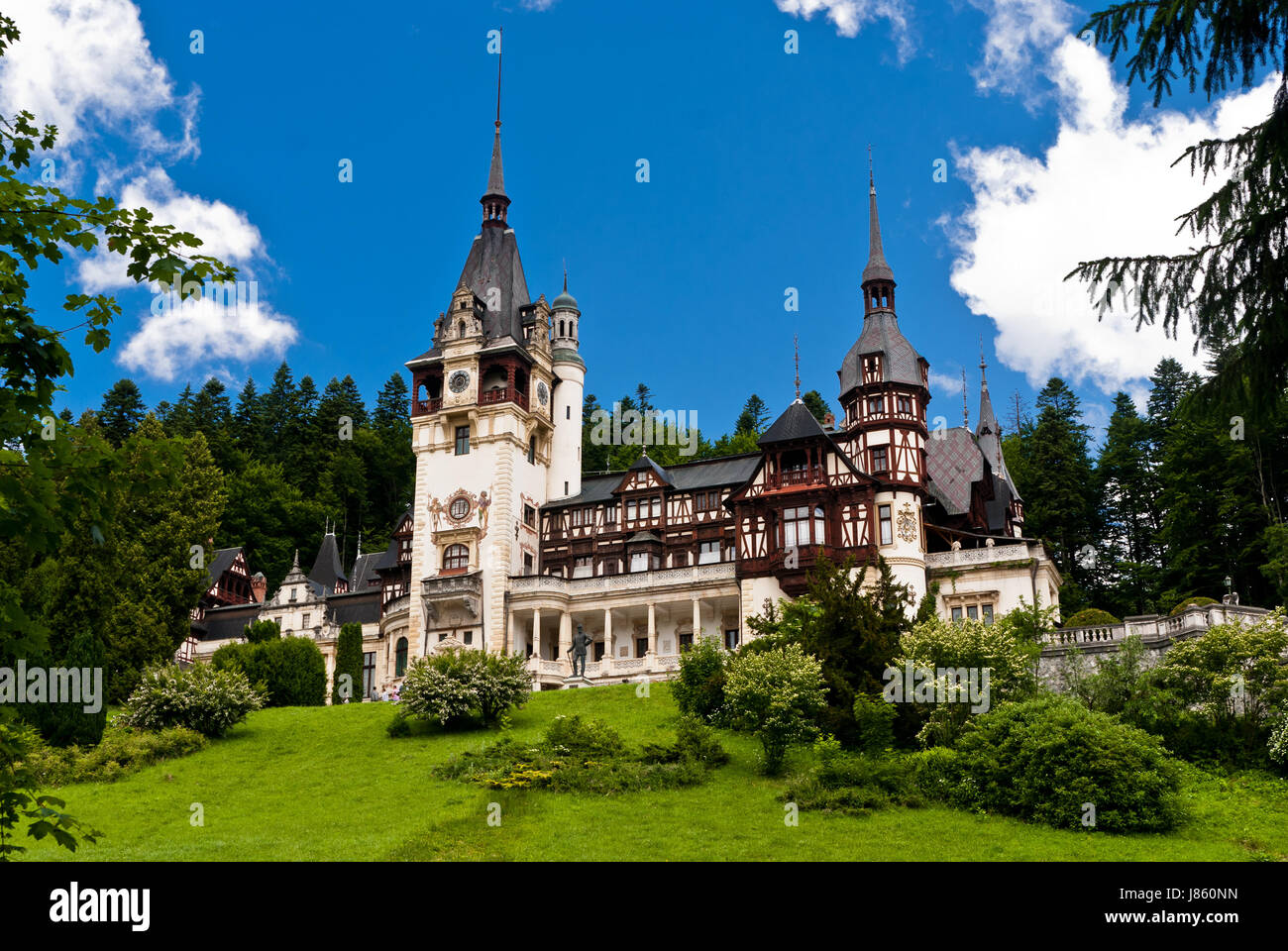 blue house building tower travel historical monument culture colour ...