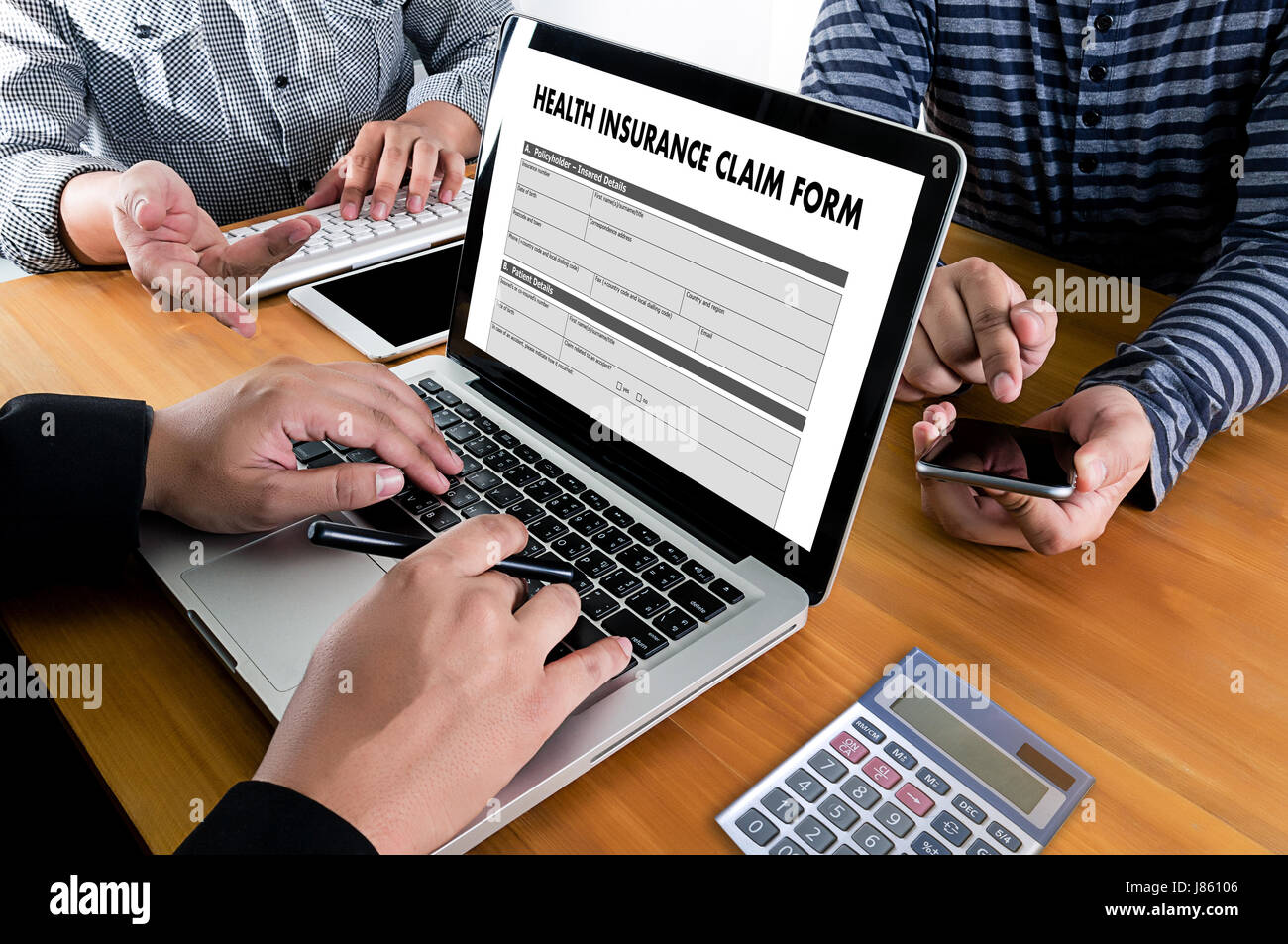 HEALTH INSURANCE CLAIM FORM , Application Concept health care Stock ...