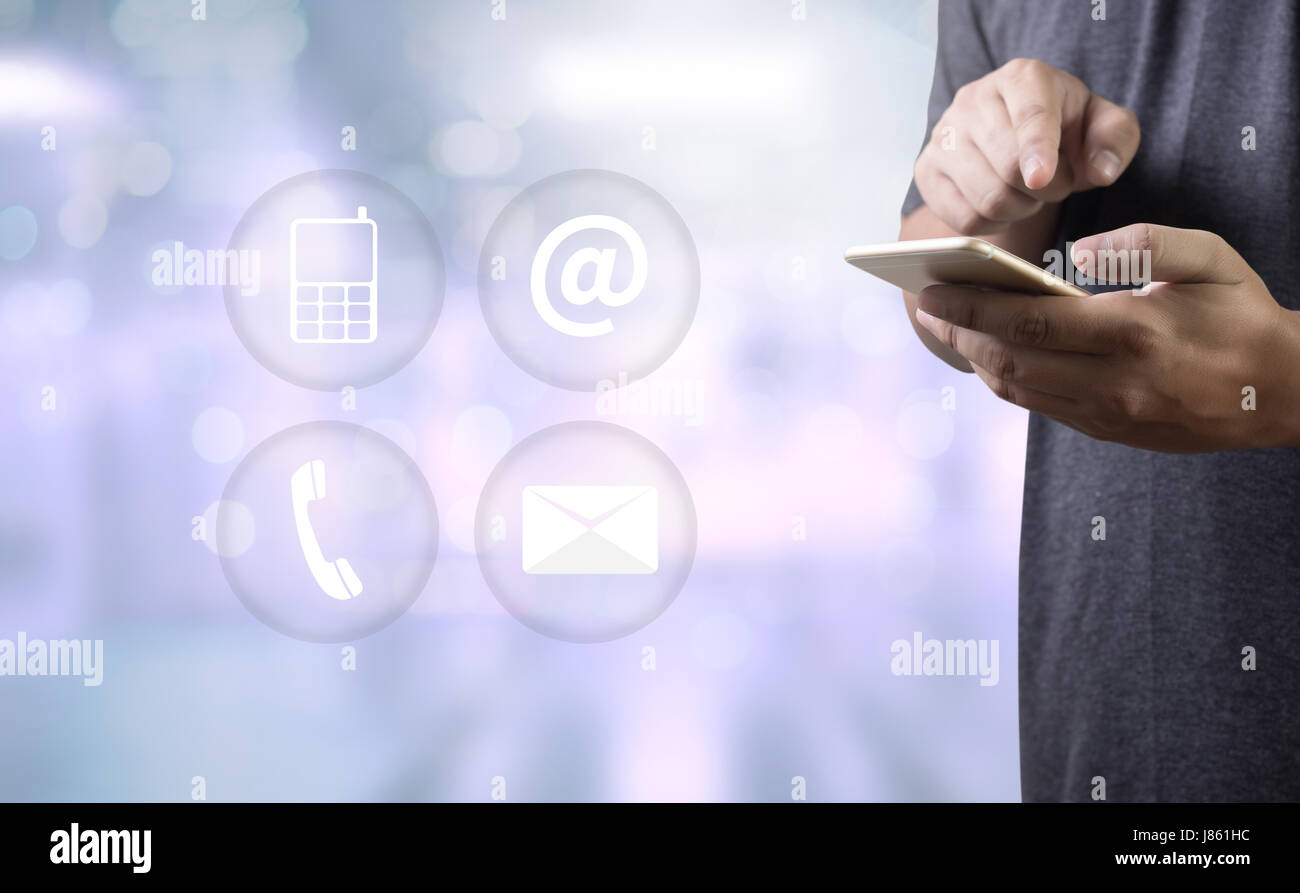 CONTACT US (Customer Support Hotline people CONNECT Stock Photo - Alamy
