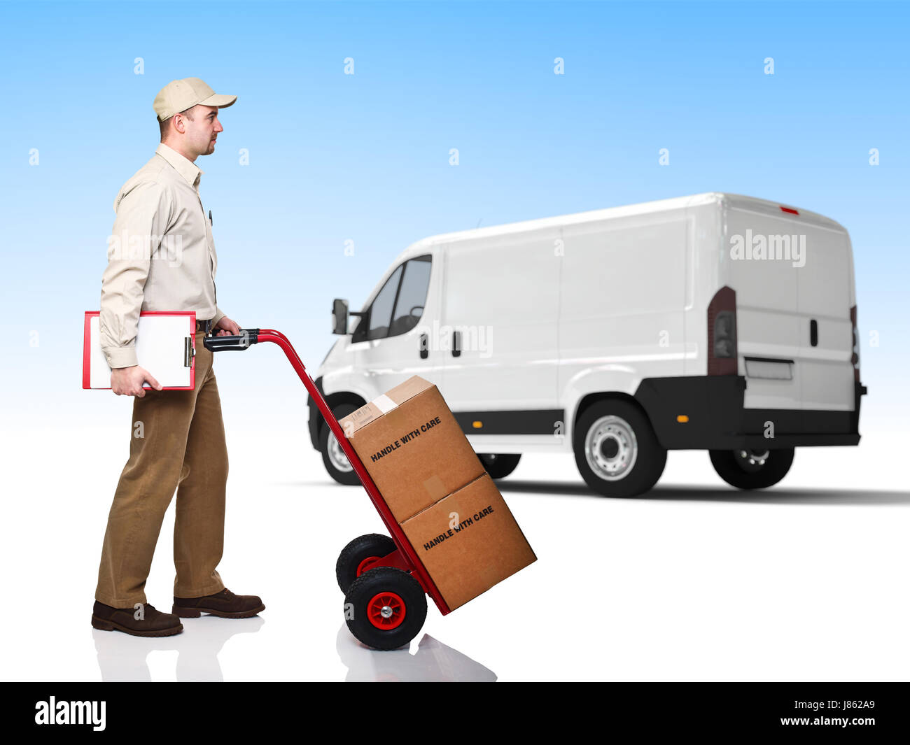 Logistic truck lorry workers hi-res stock photography and images - Alamy