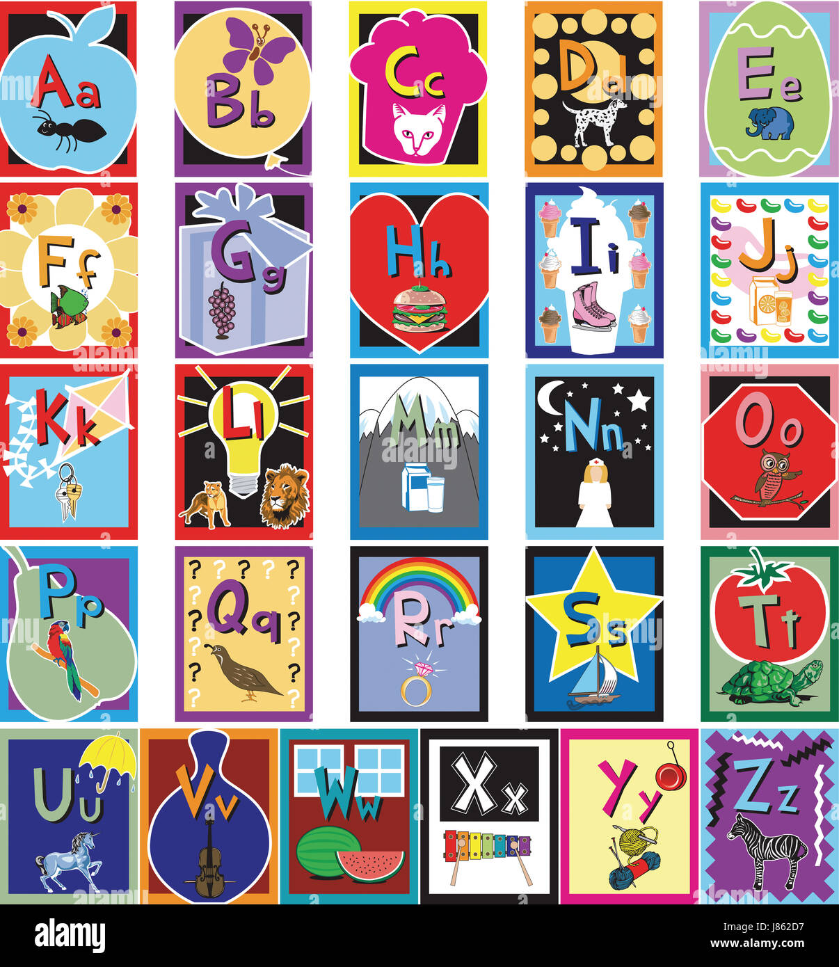 education animals illustration fruit alphabet learning photo flash ...