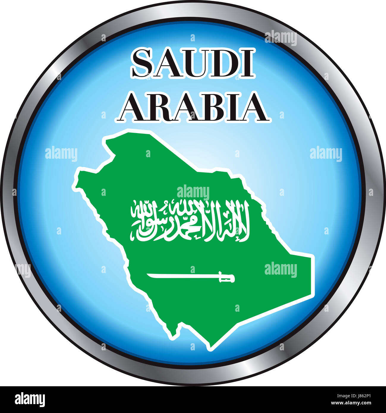 Saudi arabia round flag vector hi-res stock photography and images - Alamy
