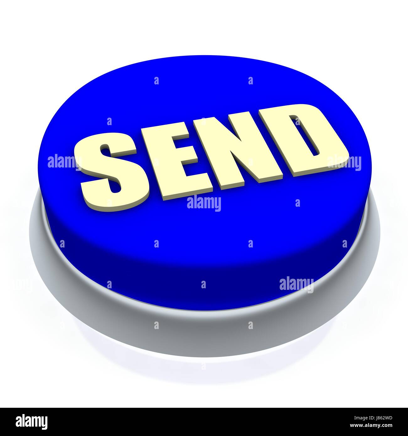 button mail transmit send post sent blue object isolated colour model ...