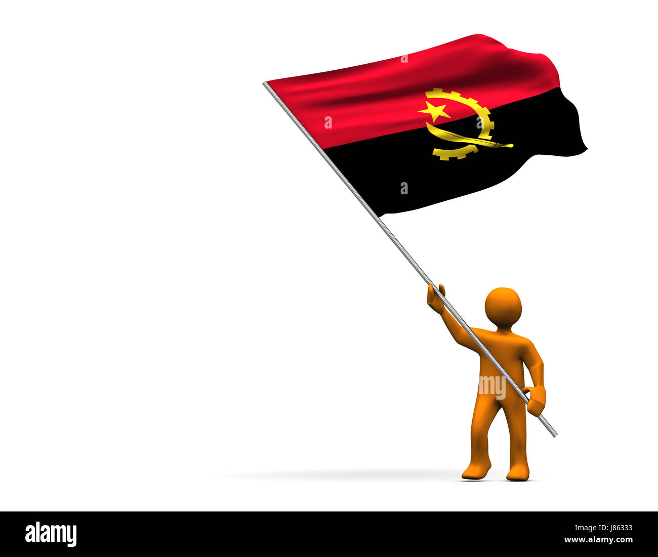 Angolian flag hi-res stock photography and images - Alamy