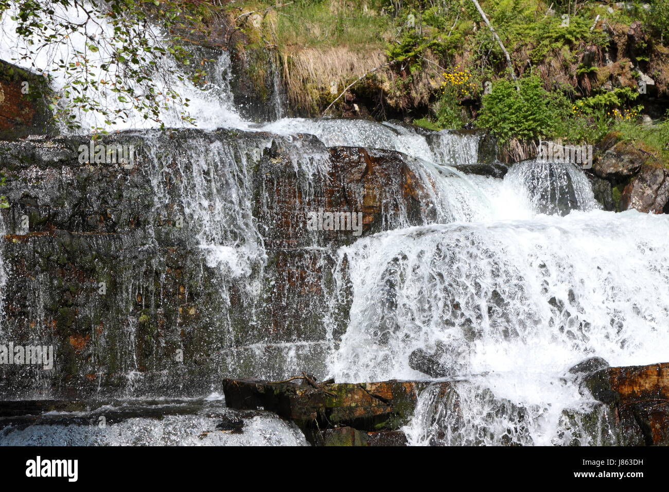 blue environment enviroment waterfall norway drop ecology fall beauty ...