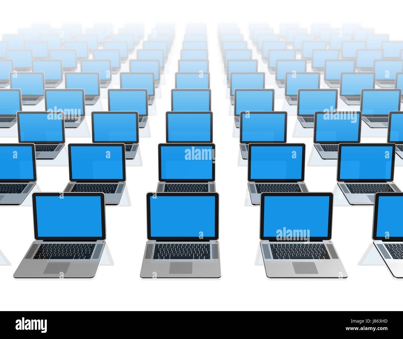 laptop notebook computers computer PC isolated infinite white many ...
