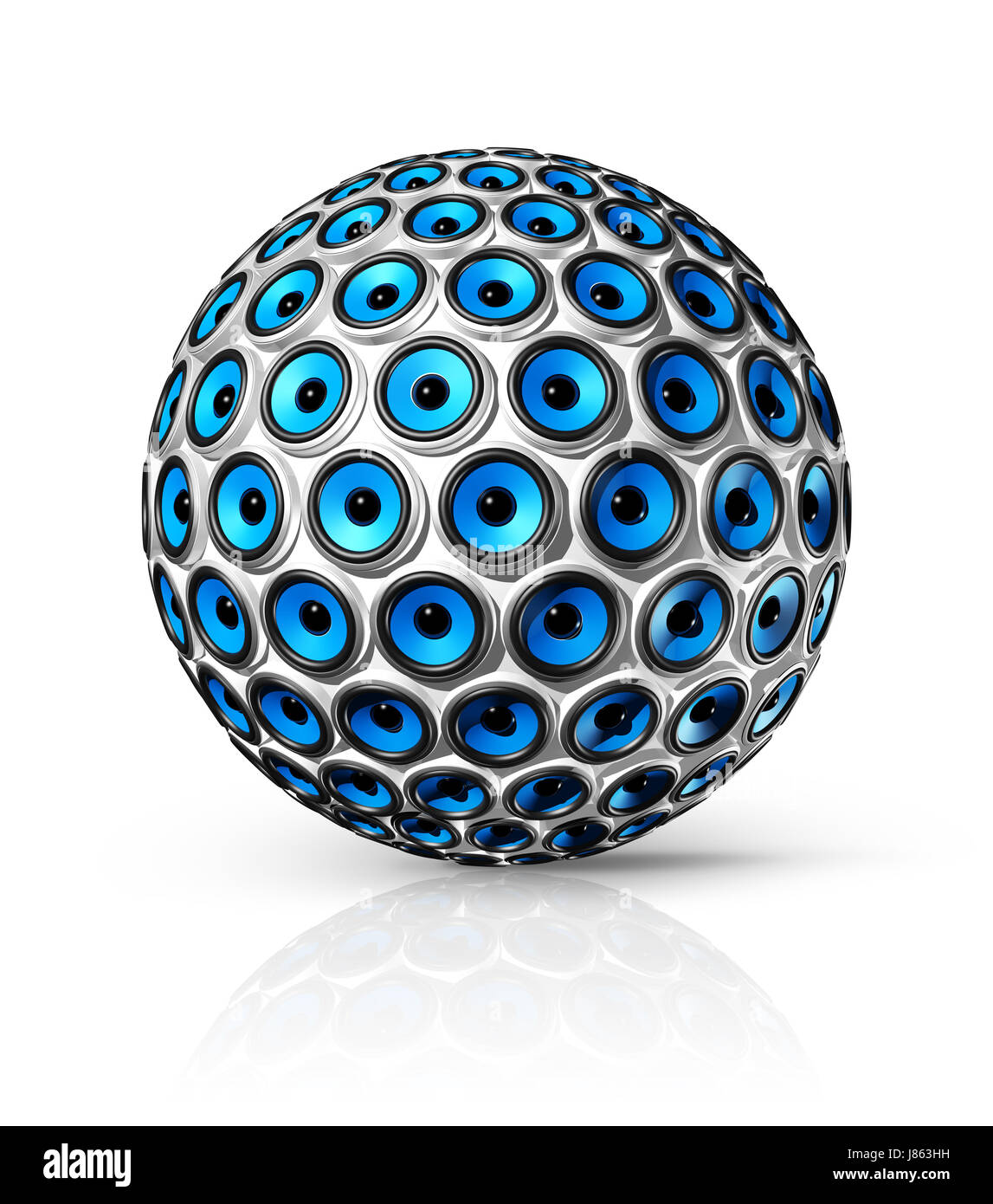 blue music sound loudspeaker audio speaker sphere ball disco blue ...