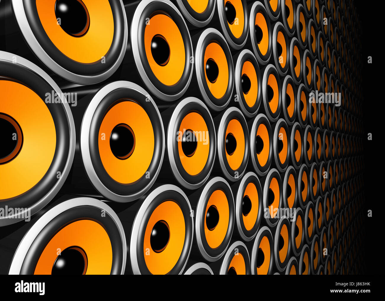 disco music sound wall loudspeaker audio speaker orange disco ...