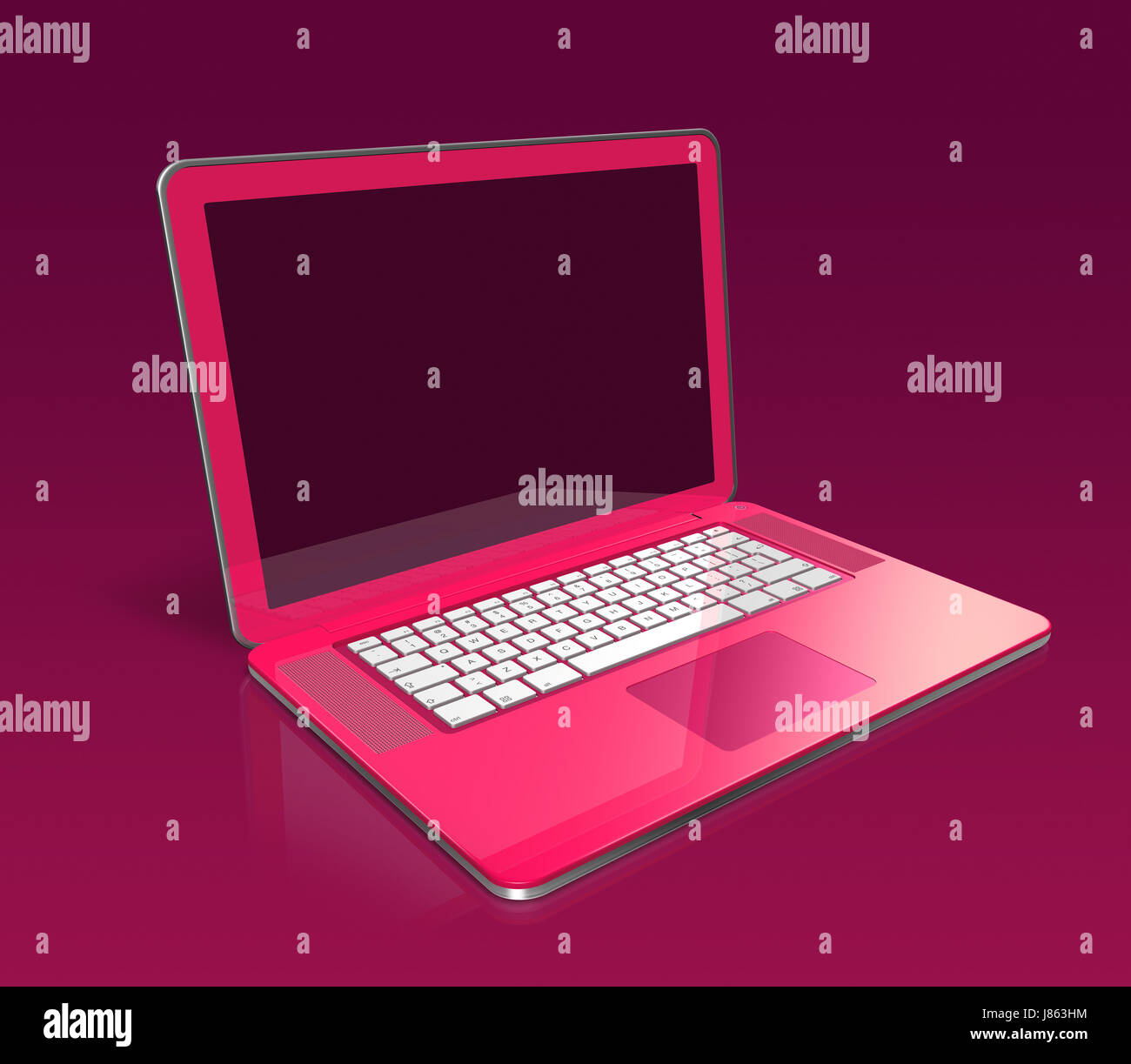 laptop notebook computers computer PC isolated pink path laptop ...