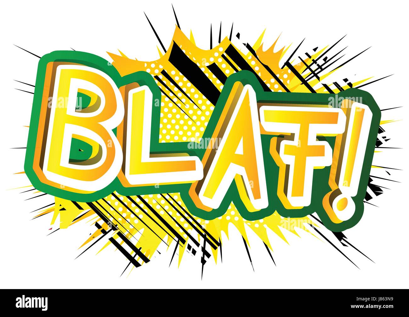 Blaf! - Vector illustrated comic book style expression Stock Vector ...