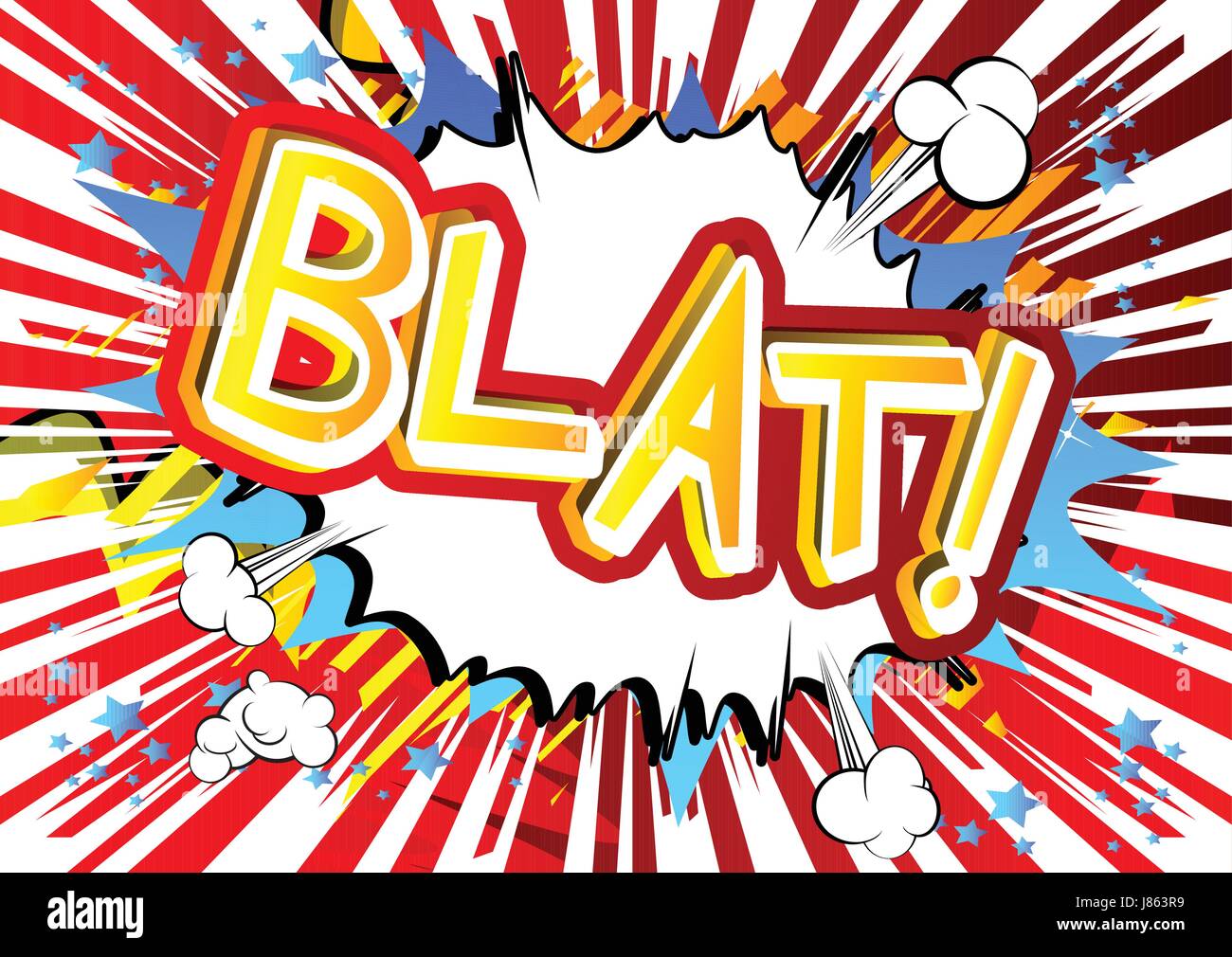 Blat! - Vector illustrated comic book style expression Stock Vector ...