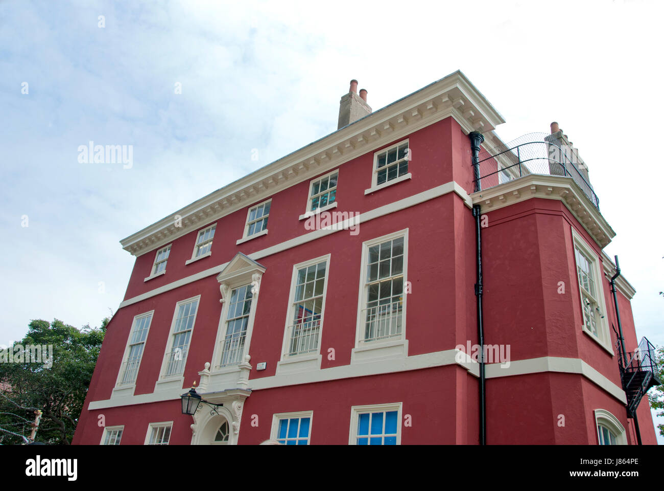 blue house building city town vintage england traditional style of ...