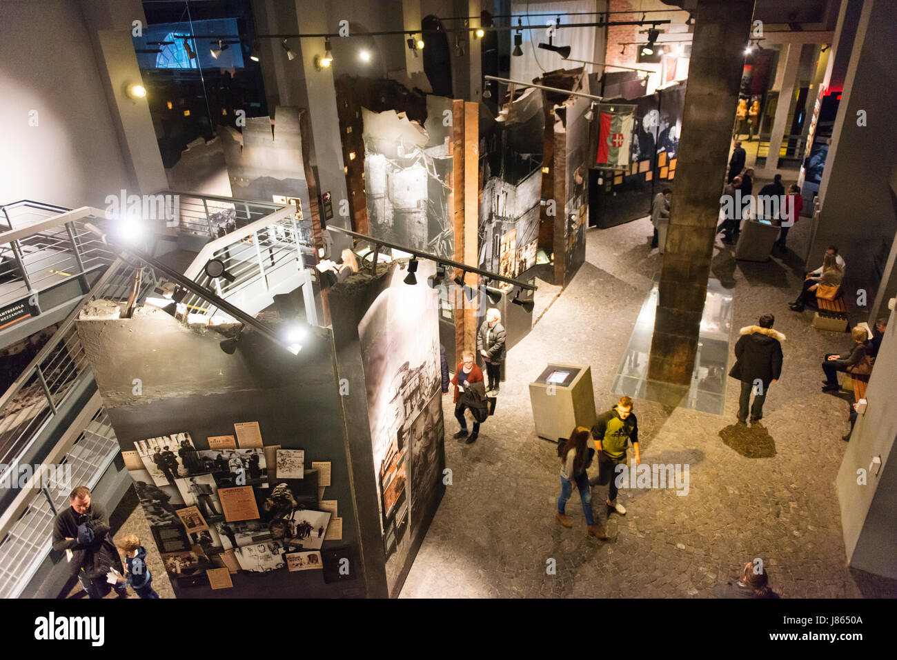 Interior of the Warsaw Rising Museum, dedicated to the uprising of its ...