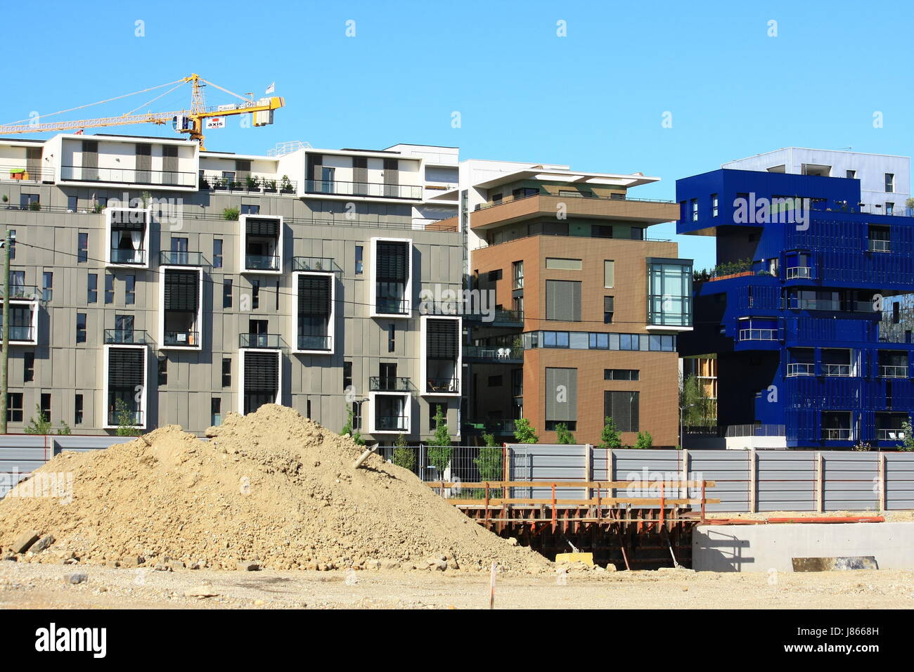city town modern modernity new building buildings construction site ...