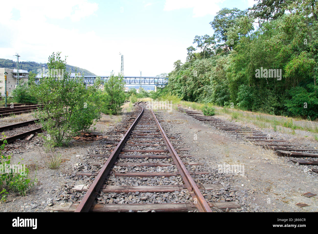 tracks rail railway rails alone lonely railway locomotive train engine ...
