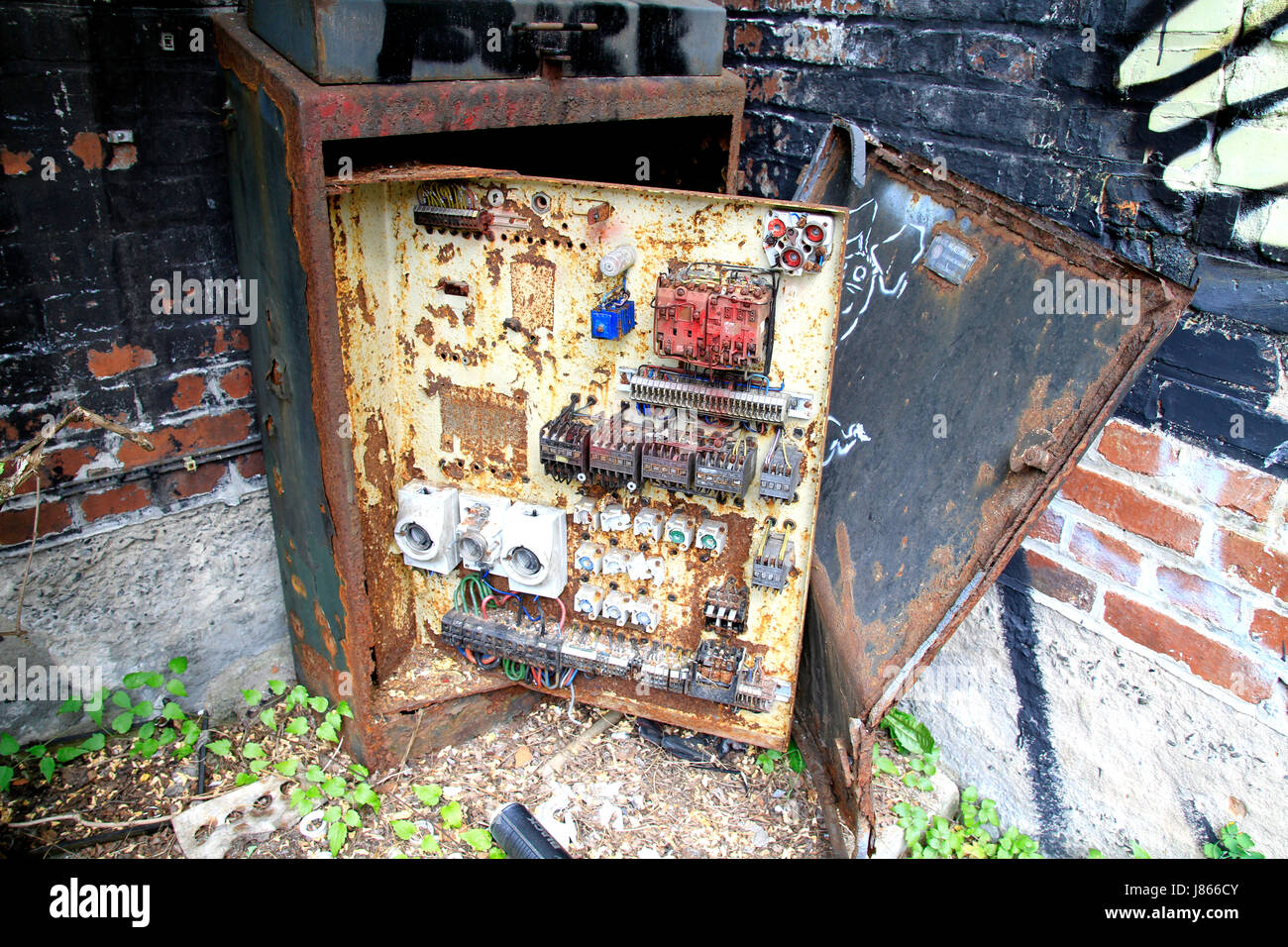 old electric switch in closeup Stock Photo - Alamy