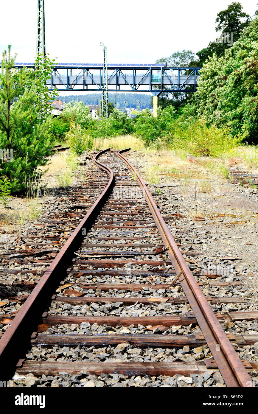 tracks rail railway rails alone lonely railway locomotive train engine ...