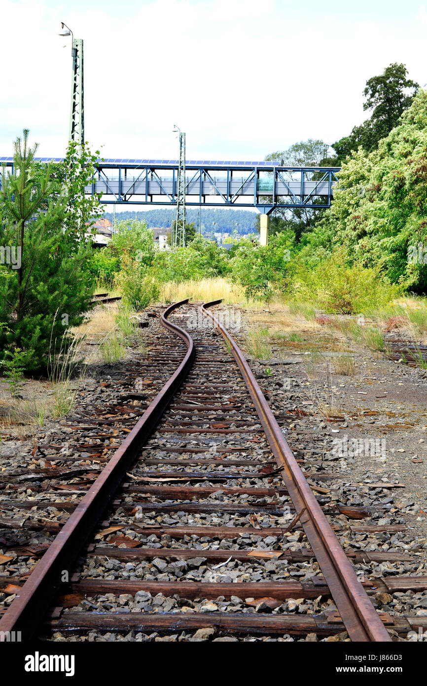old railroad tracks in close up Stock Photo - Alamy