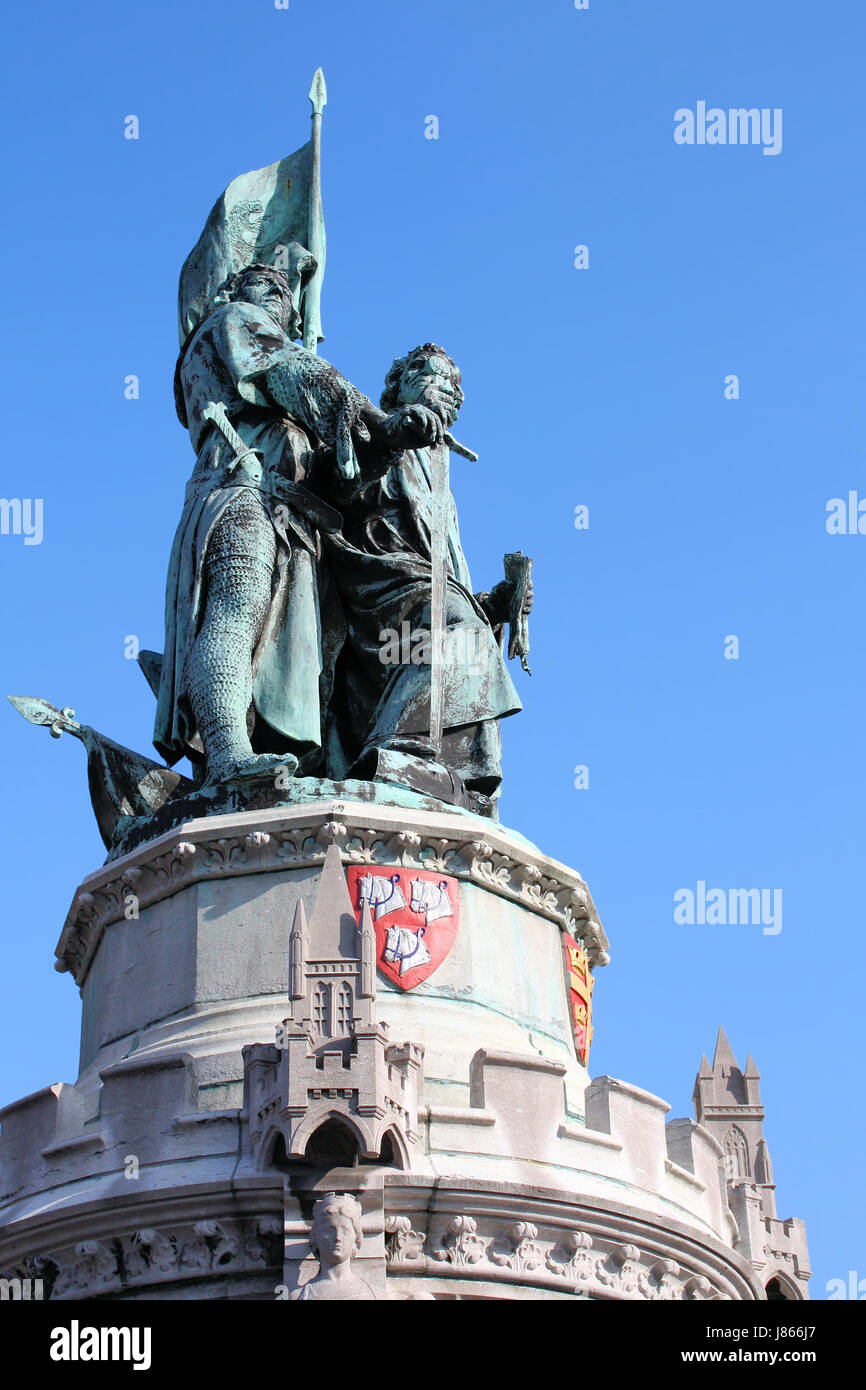 monument belgium bruges historical monument statue europe flag belgium ...