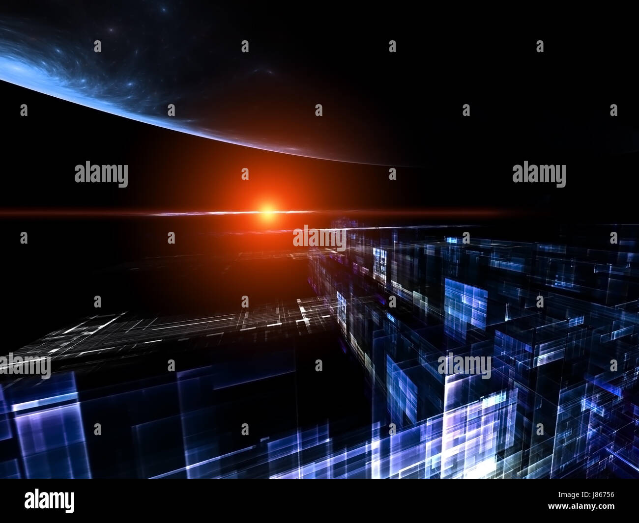 blue motion postponement moving movement composition space cosmos ...