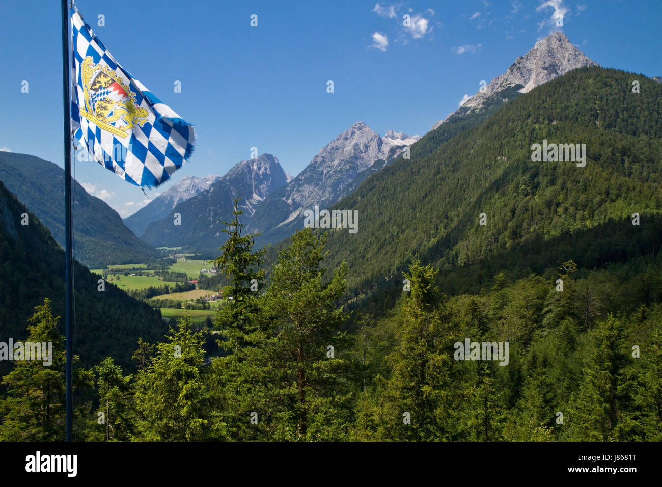 waving bavaria flag Stock Photo - Alamy