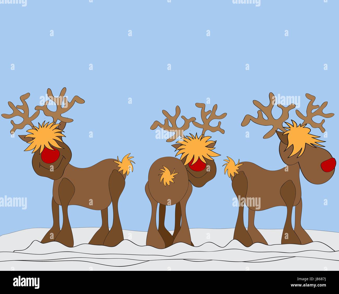 holiday, winter, illustration, party, celebration, december, elk ...