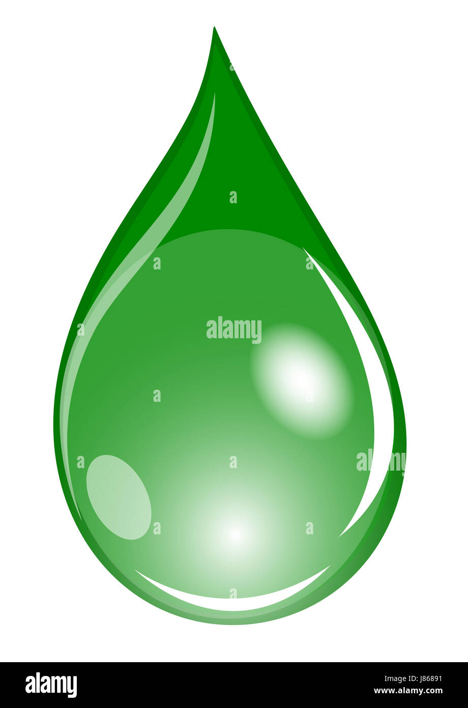 illustration of green water drops Stock Photo - Alamy