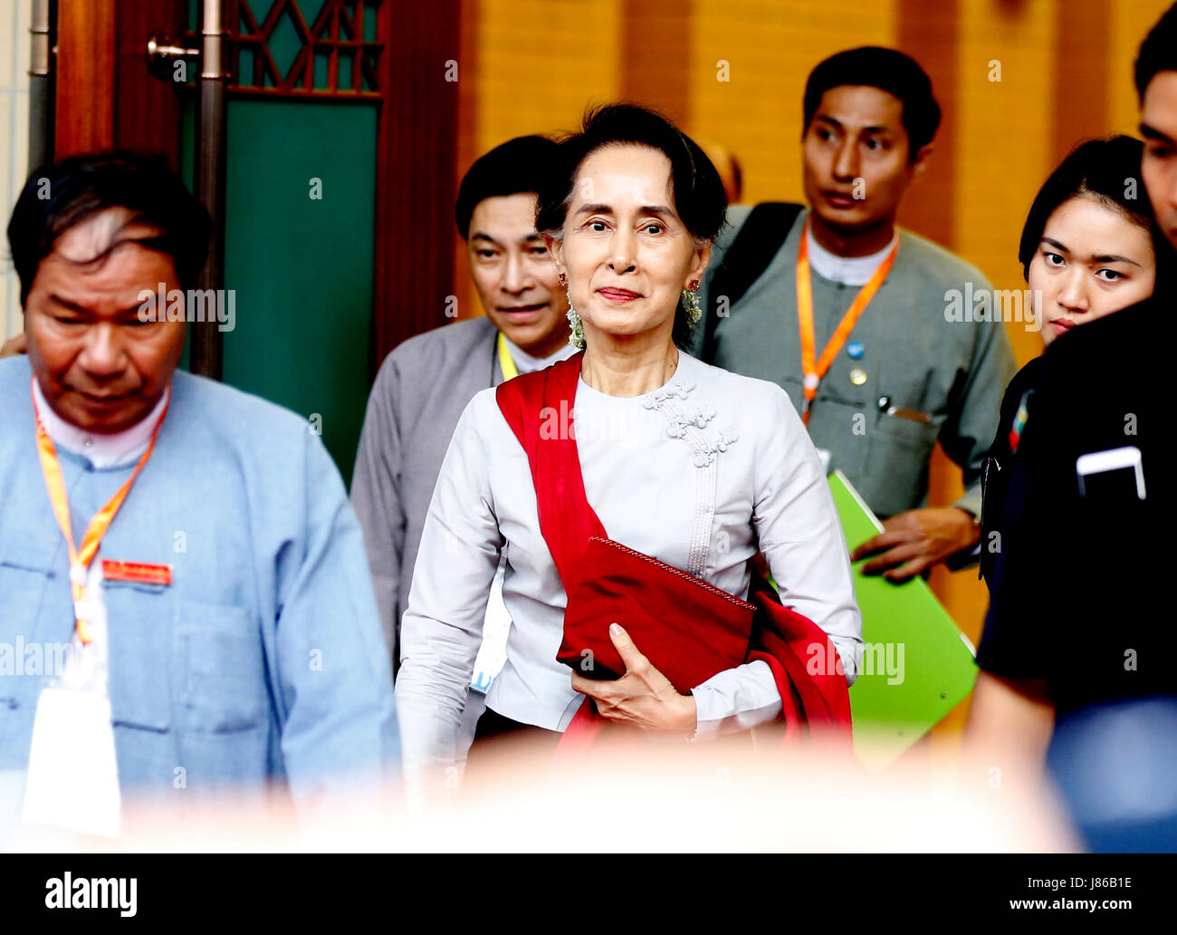 Nay Pyi Taw, Myanmar. 27th May, 2017. Myanmar State Counselor Aung San ...