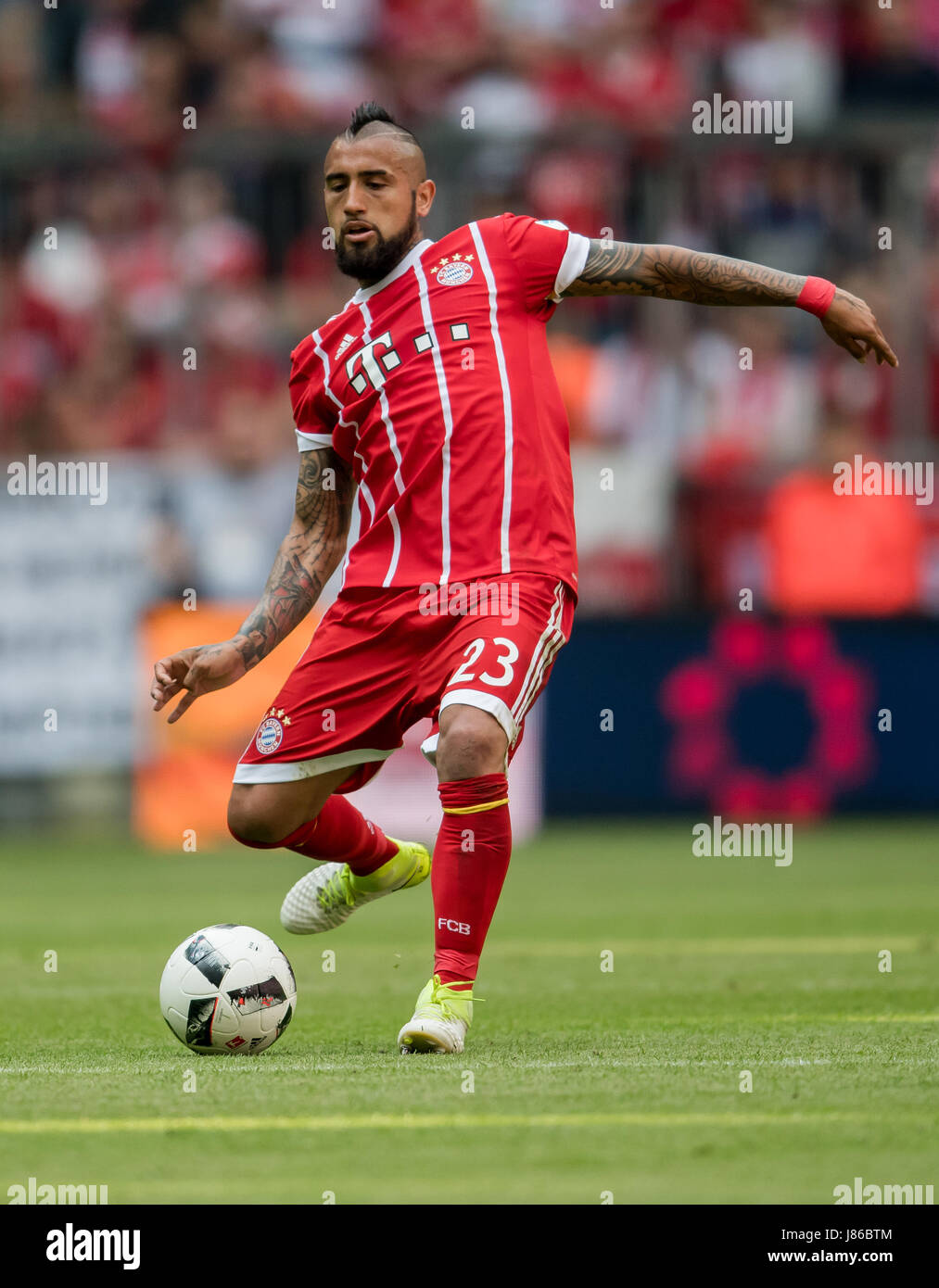 Munich's player Arturo Vidal during the German Bundesliga soccer match ...