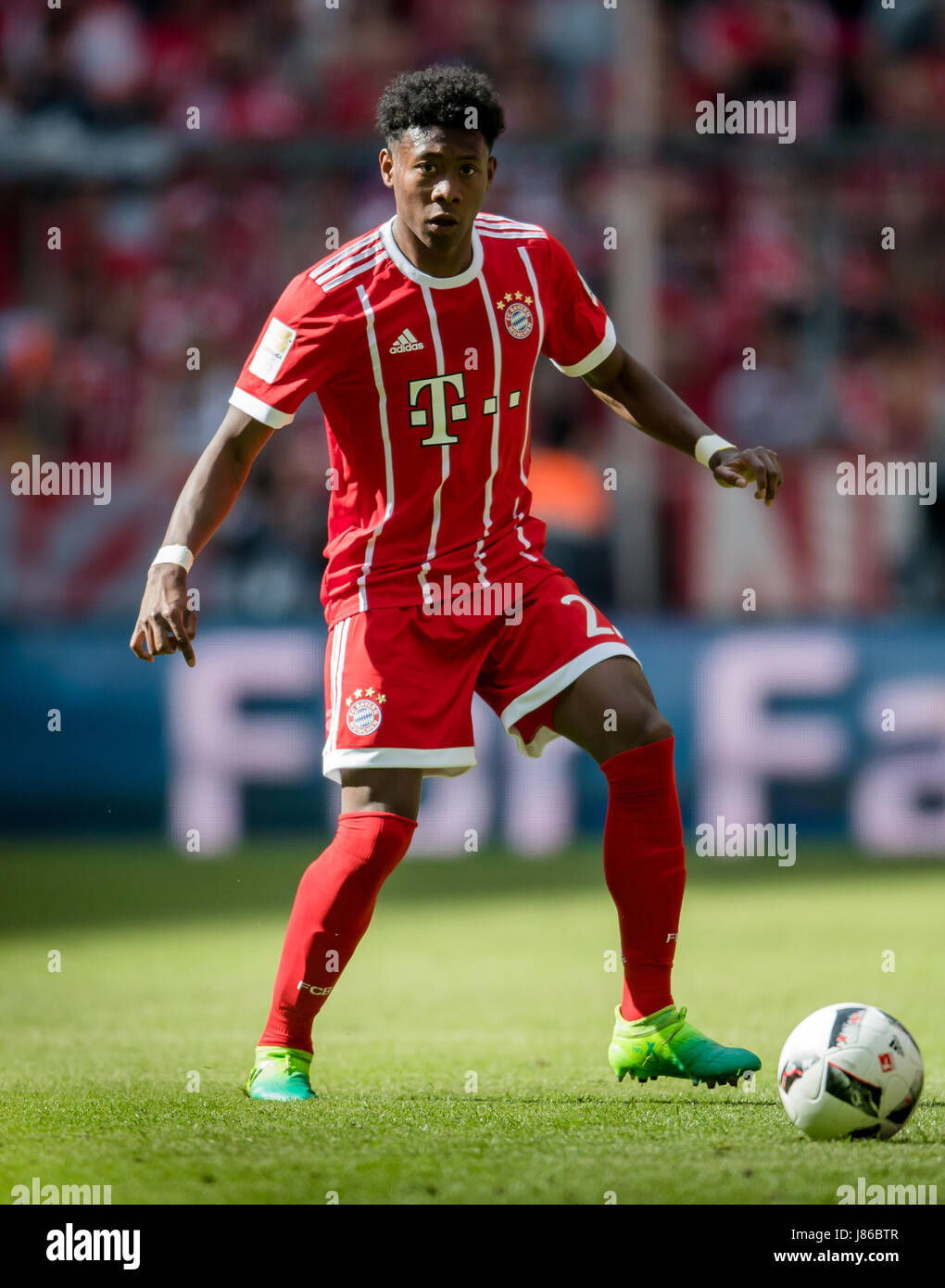 Munich's player David Alaba during the German Bundesliga soccer match ...