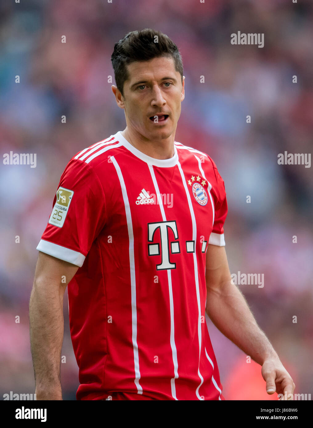 Munich's player Robert Lewandowski during the German Bundesliga soccer ...