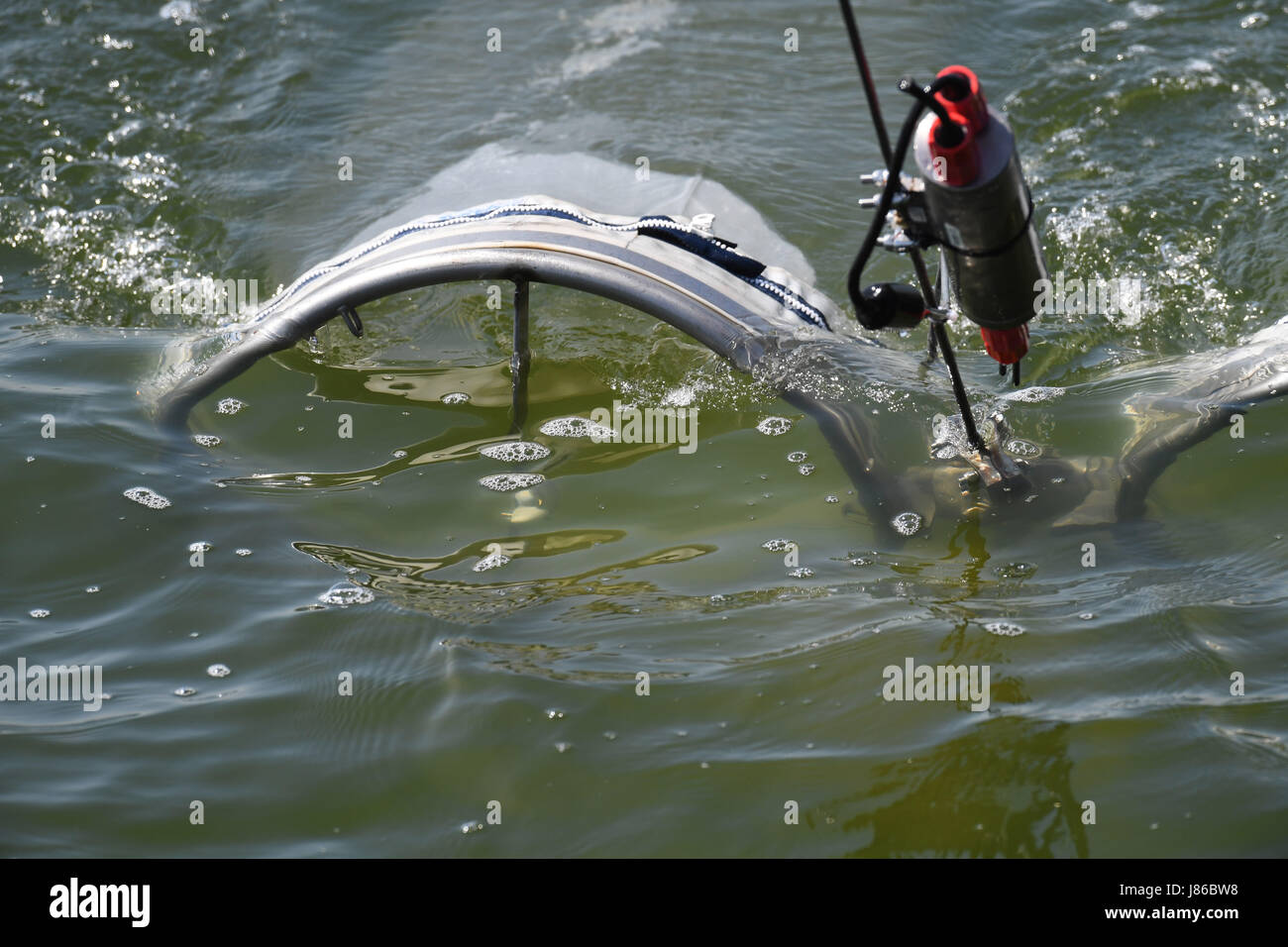 The research boat 'Clupea' pulls a finely-woven fishing net through the ...