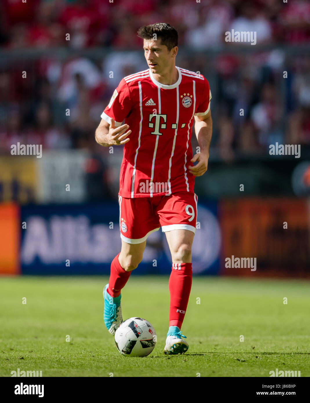 Munich's player Robert Lewandowski during the German Bundesliga soccer ...