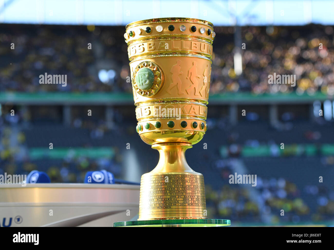 The DFB Cup can be seen before the German DFB Cup final between ...