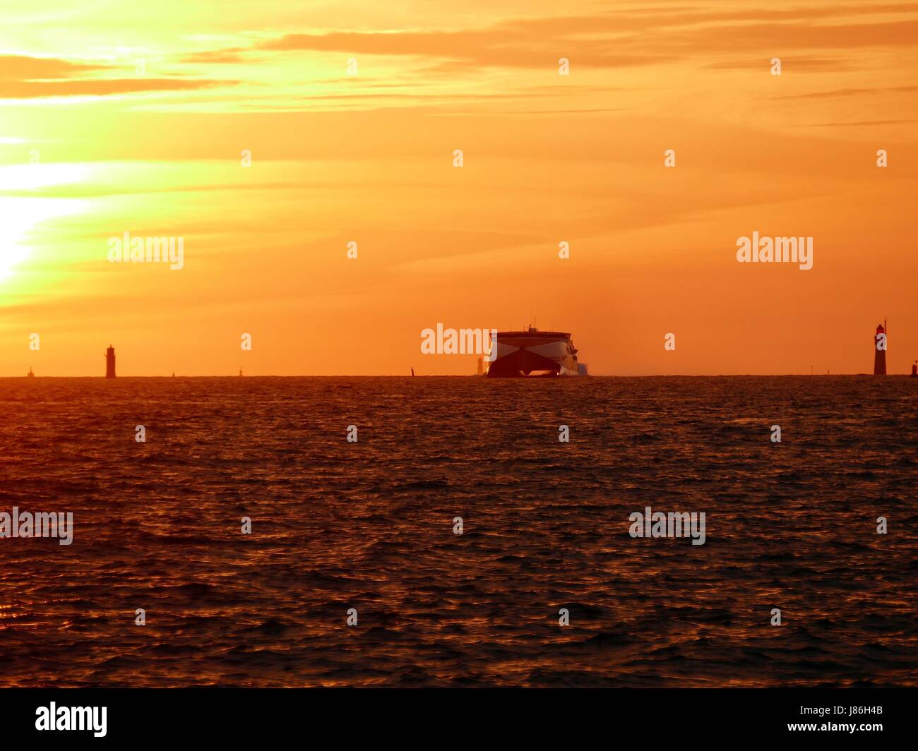 Saint-Malo, France. 27th May, 2017. Condor ferry returning to the Saint ...
