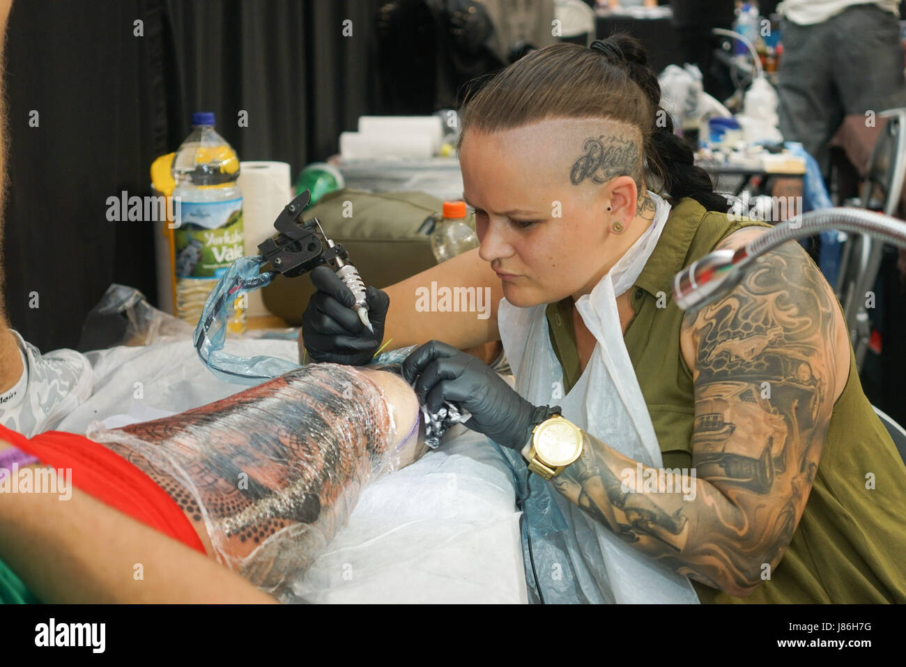 London, UK. 27th May, 2017. The Great British Tattoo Show at Alexandra ...