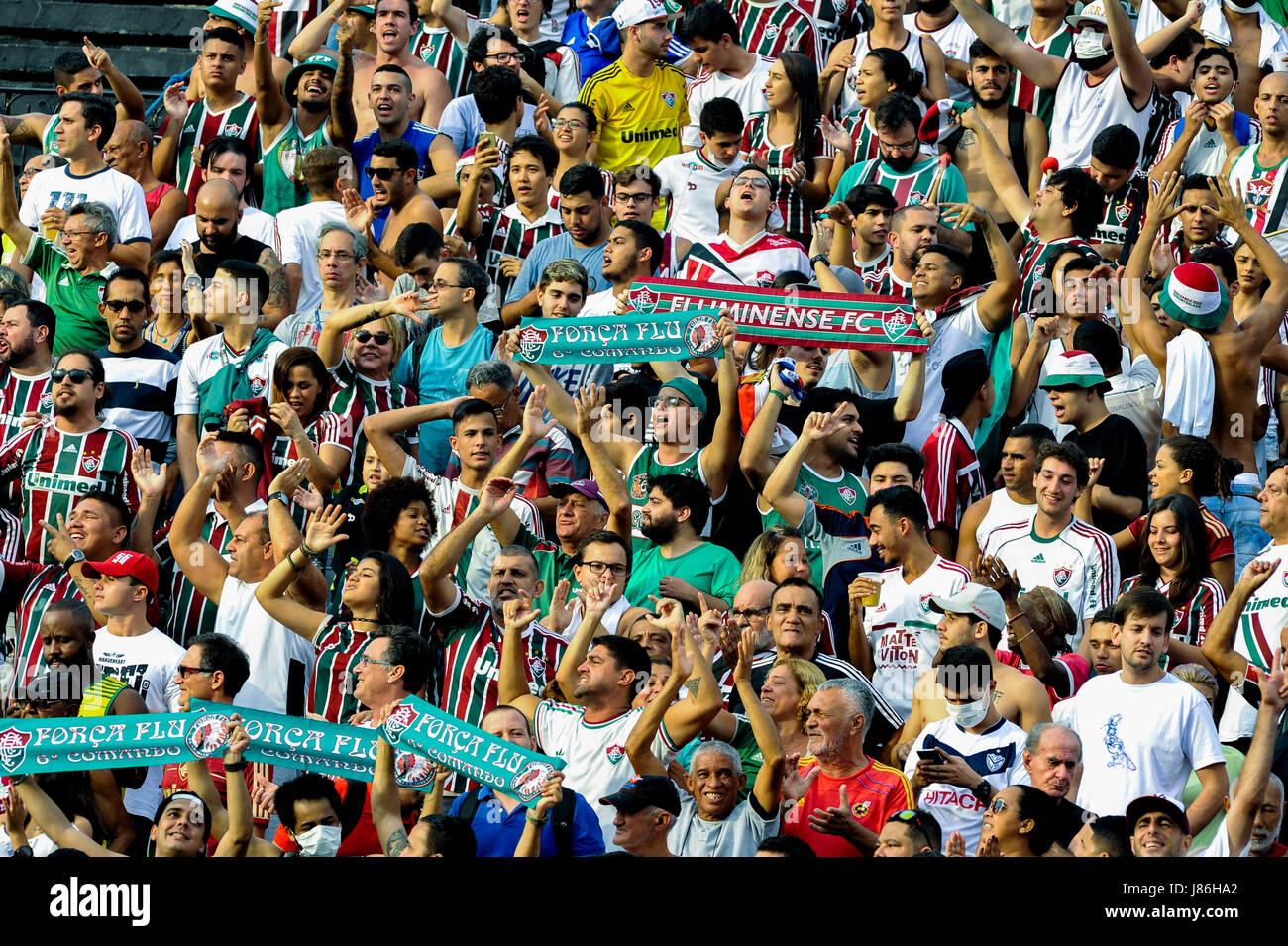 Rio De Janeiro, Brazil. 27th May, 2017. Fluminense fans during Vasco x ...