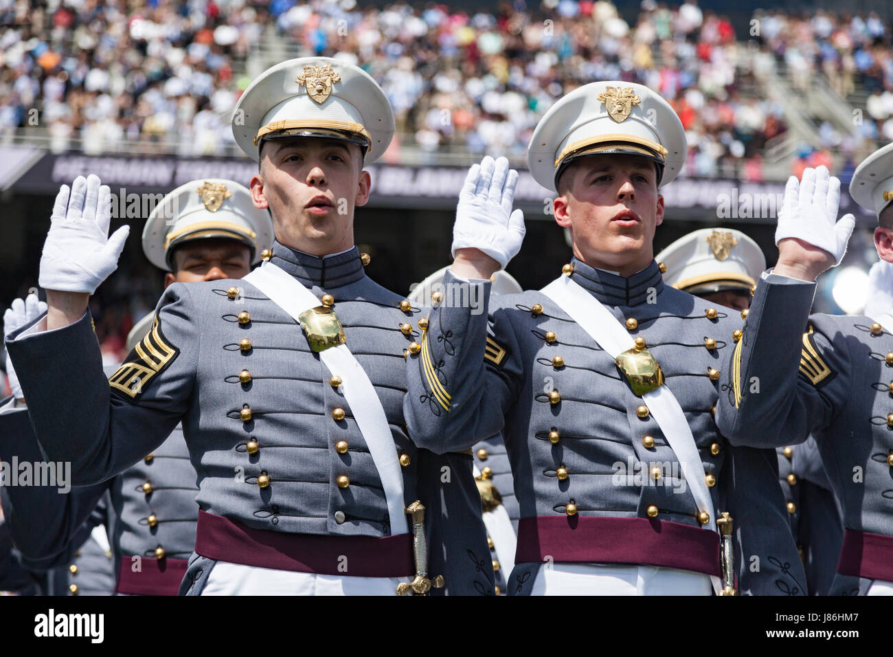 New York, USA. 27th May, 2017. Members of the U.S. Military Academy ...