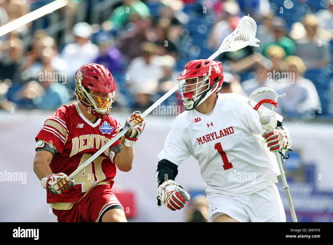 Gillette Stadium. 27th May, 2017. MA, USA; Maryland Terrapins attackmen ...