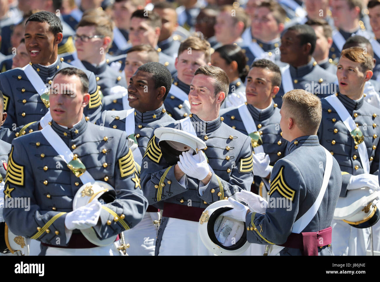 New York, USA. 27th May, 2017. Cadets take part in the commencement ...