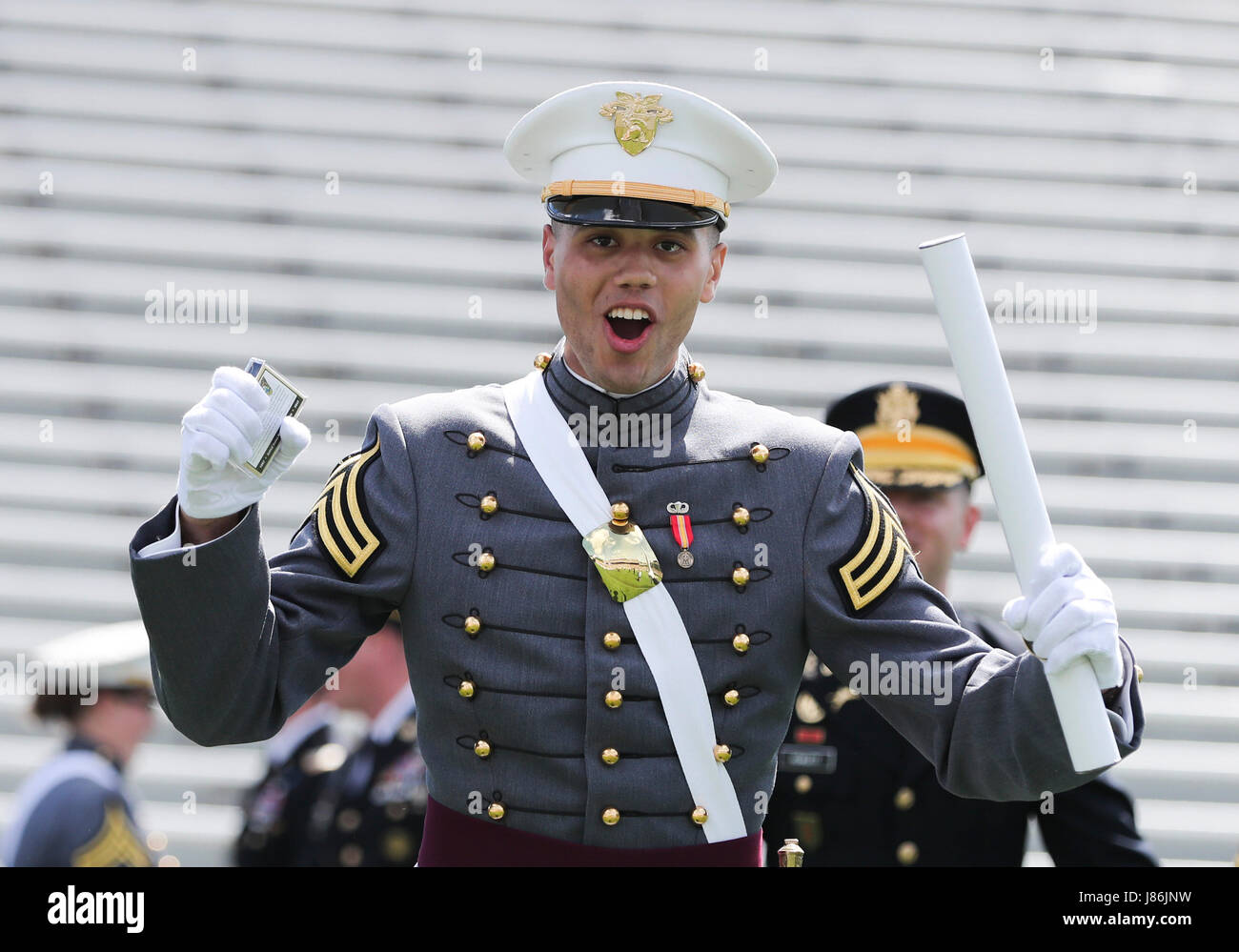 New York, USA. 27th May, 2017. Cadets take part in the commencement ...