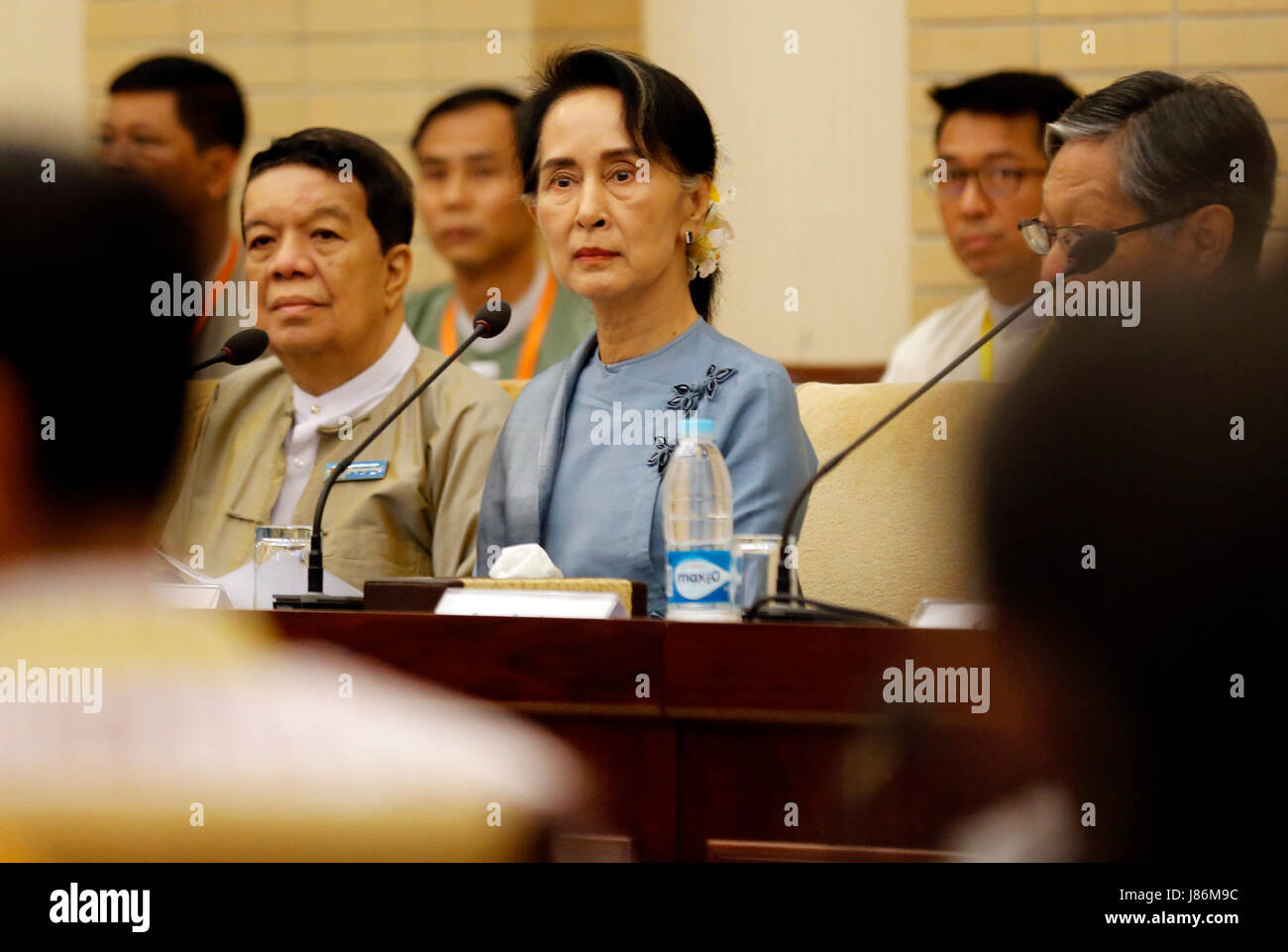 Nay Pyi Taw, Myanmar. 27th May, 2017. Myanmar State Counselor Aung San ...