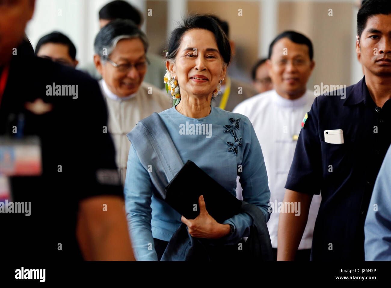 Nay Pyi Taw, Myanmar. 27th May, 2017. Myanmar's State Counselor Aung ...