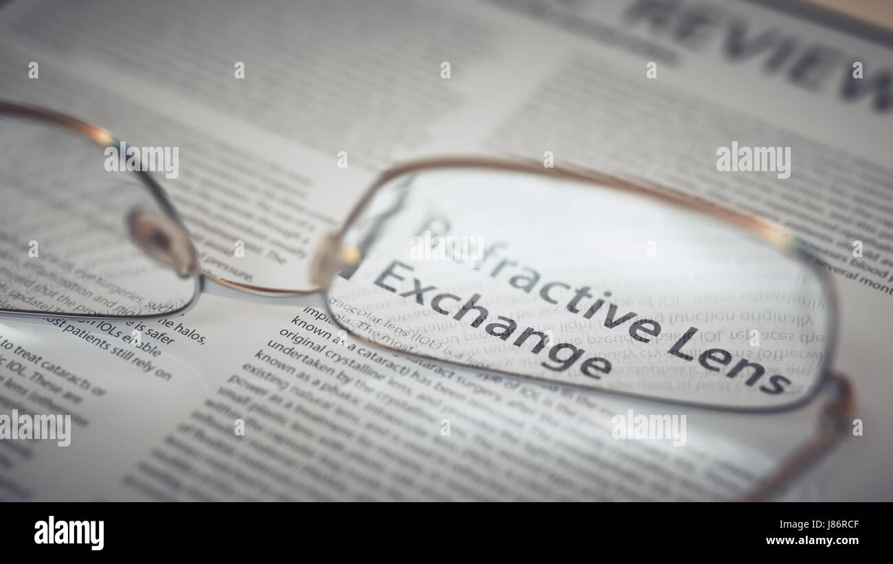 Refractive Lens Exchange Article Title Highlighted Through Eyeglasses ...
