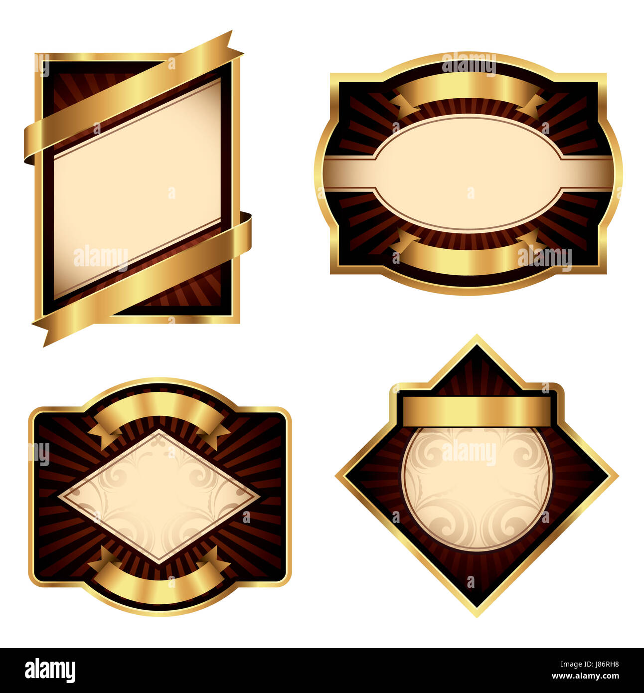 brown brownish brunette label gold design emblem graphic modern ...