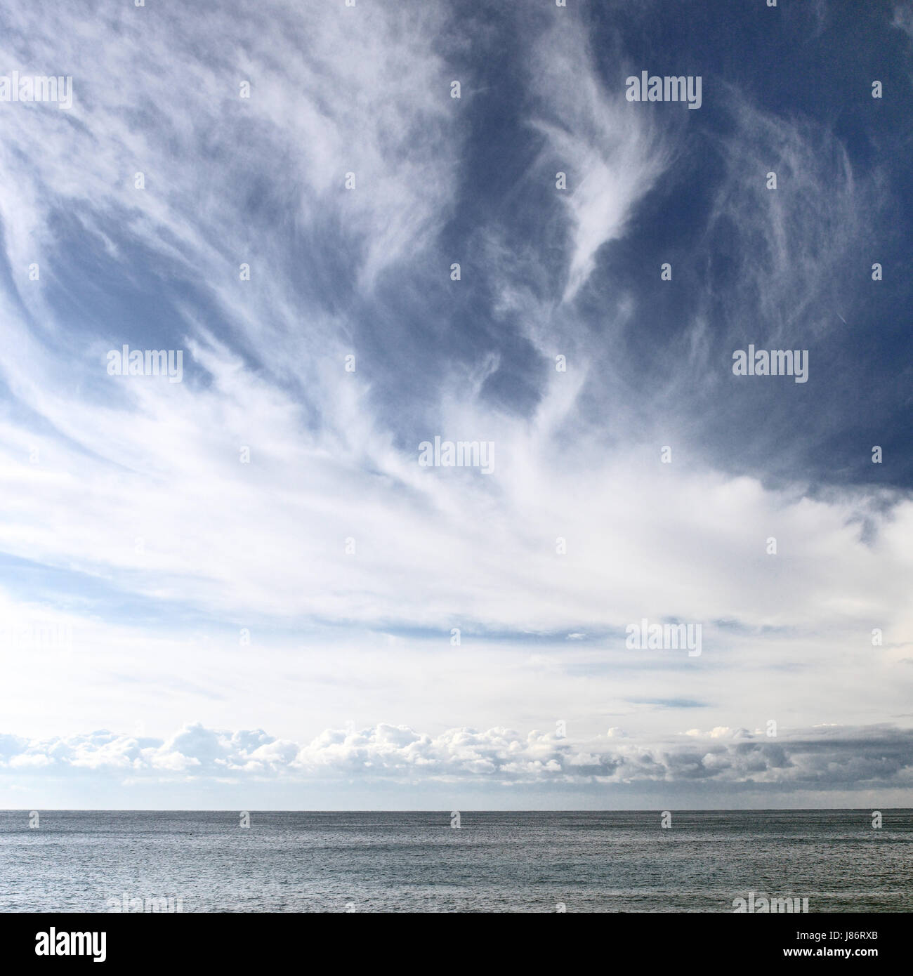 clouds firmament sky salt water sea ocean water blue shine shines ...