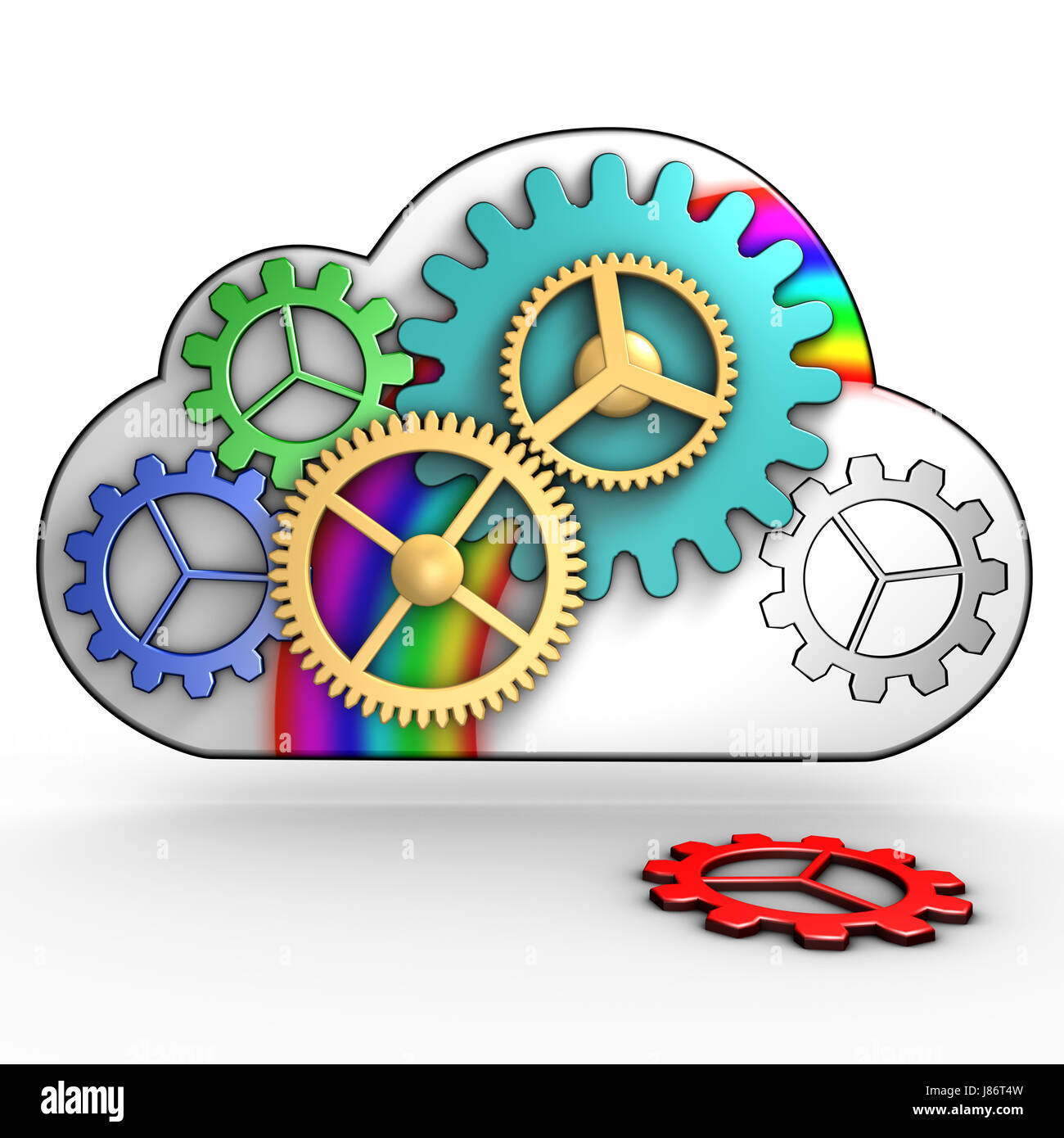 wheel engine drive motor cloud gear rainbow computing infrastructure ...