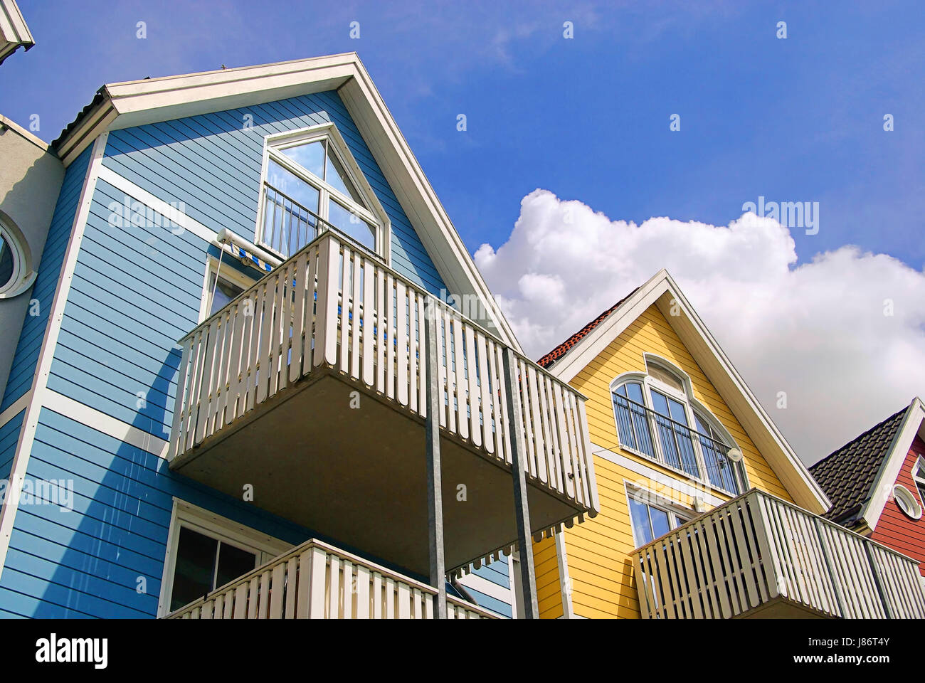 harbor harbours mecklenburg blue house building historical houses city ...