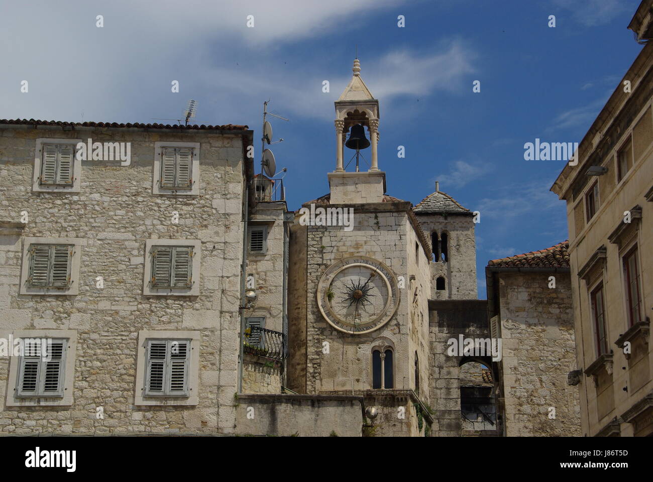 house building tower church clock croatia clock tower grit old house ...